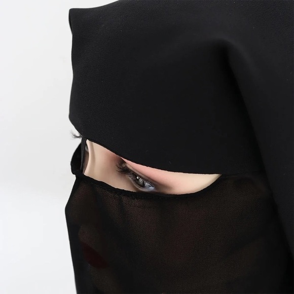 Modestyline | Hijabs | 3 Layered Niqab Saudi Niqab With Nose String ...